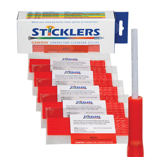 1.6mm CleanStixx Fiber Optic Connector Cleaning Stick - Red – Masstron